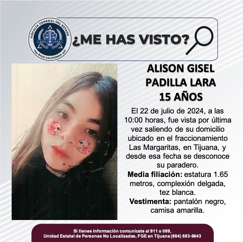 Solicitan el apoyo para localizar a Alison Giselle Padilla Lara de 15 ...